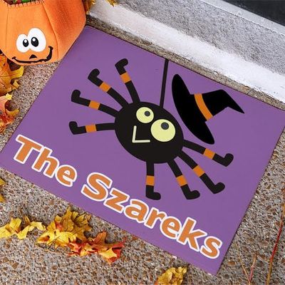 Personalized Spider Welcome Mat - Halloween Door Mats