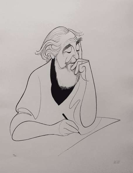 Al Hirschfeld Hand Signed Limited Edition Lithograph:"Self Portrait At ...