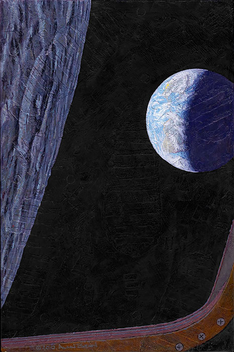 ALAN BEAN 16X24 Secondary Market Art: "WINDOW ON END ERA CNV" - BEAN, ALAN