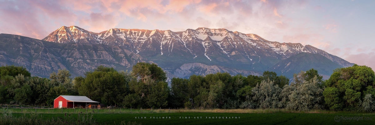 Alan Fullmer Fine Art Canvas Giclee: "The Red Barn" - Alan Fullmer