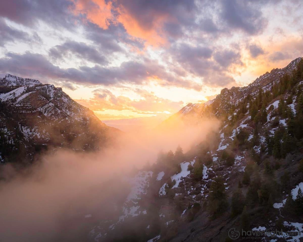 Alan Fullmer Fine Art Canvas Giclee: "Winter Canyon" - Alan Fullmer