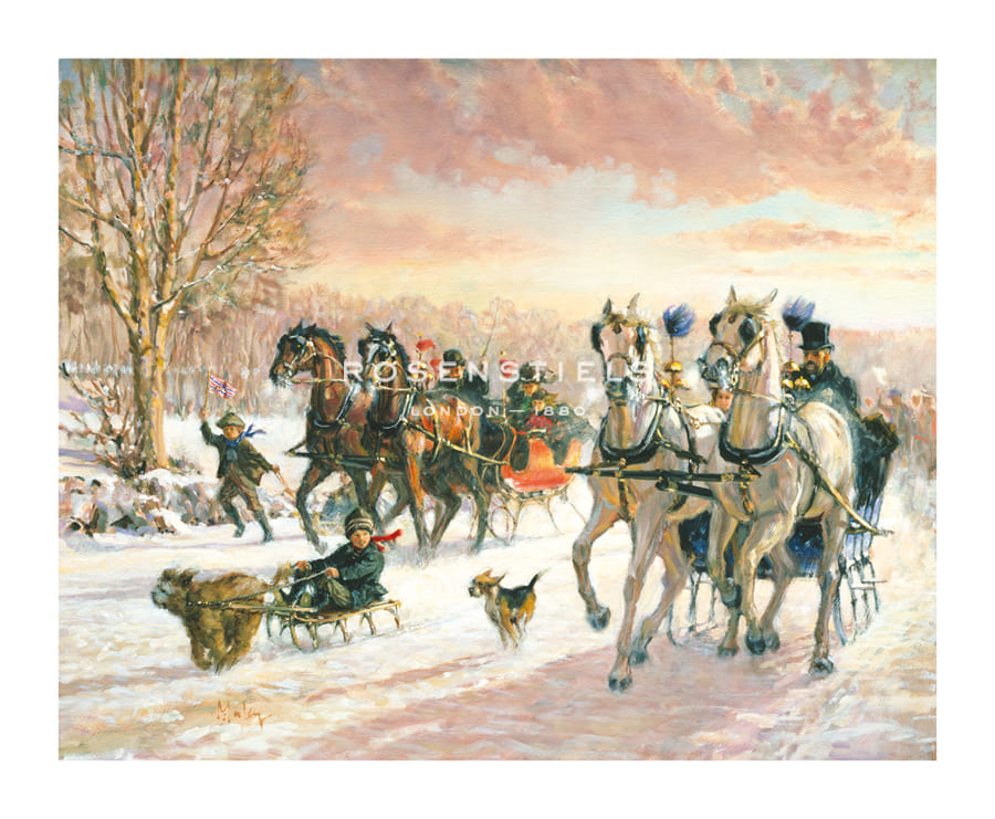Alan Maley Hand Numbered Limited Edition Print on Paper :"Sleigh Race ...