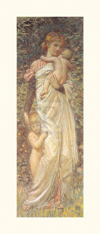 Albert Joseph Moore Hand Numbered Limited Edition Print on Paper :"Motherhood" - Albert Joseph Moore