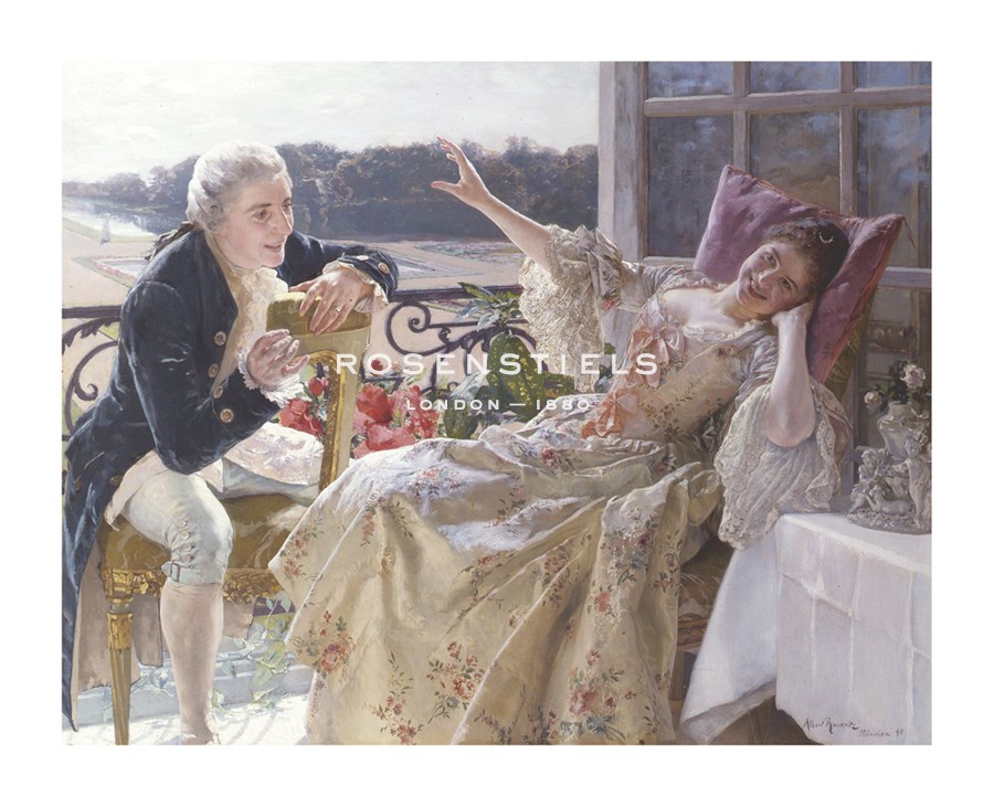 Albert Randnitz Hand Numbered Limited Edition Print on Paper :"The Flirtation" - Albert Randnitz