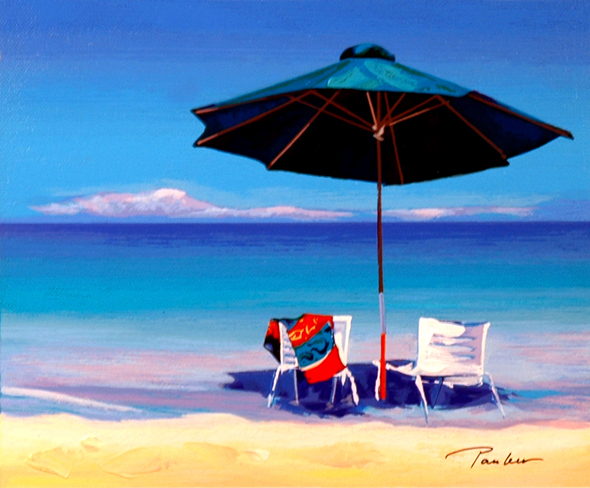 Alex Pauker Limited Edition Canvas Serigraph: "Seaside" - Alex Pauker