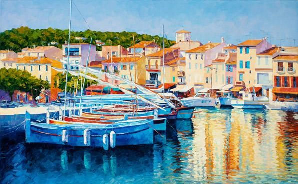 Alex Pauker Artist Signed Limited Edition Canvas Giclee:"Harbor ...