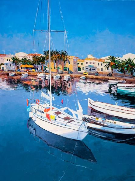 Alex Pauker Artist Signed Limited Edition Canvas Giclee:"Palm Inlet ...