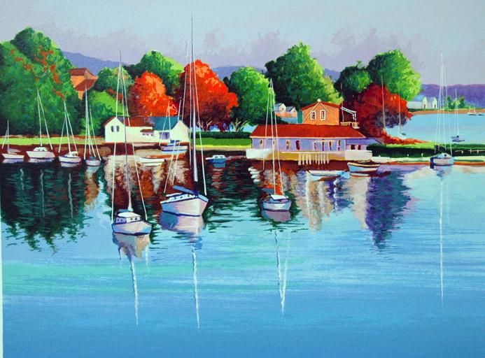 Alex Pauker Artist Signed Limited Edition Serigraph:"Serenity Edges" - Alex Pauker