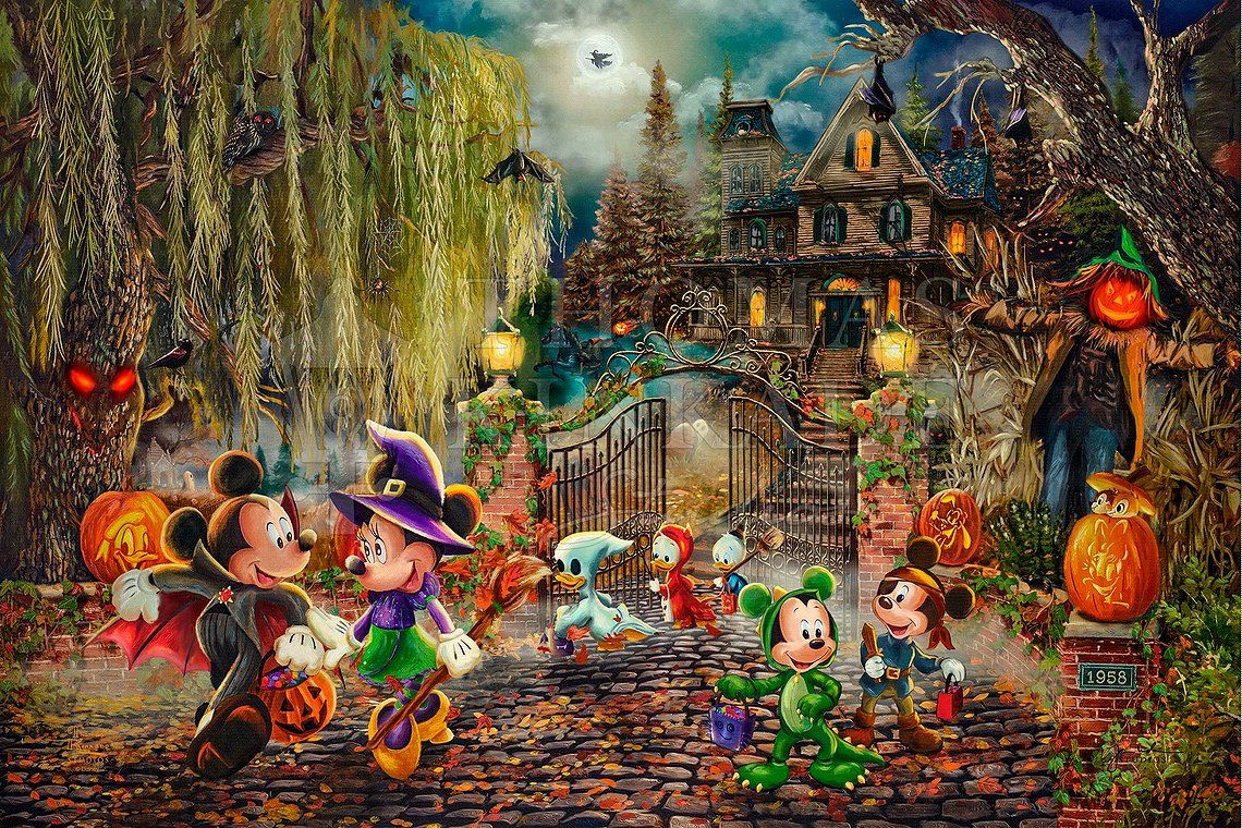 Thomas Kinkade Studios® Disney Limited Edition Giclee:"Mickey and ...