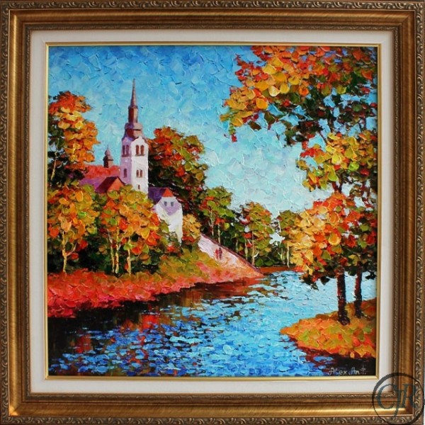 Alexander Antanenka Hand Embellished Giclee on Canvas:"A Steeple on the ...