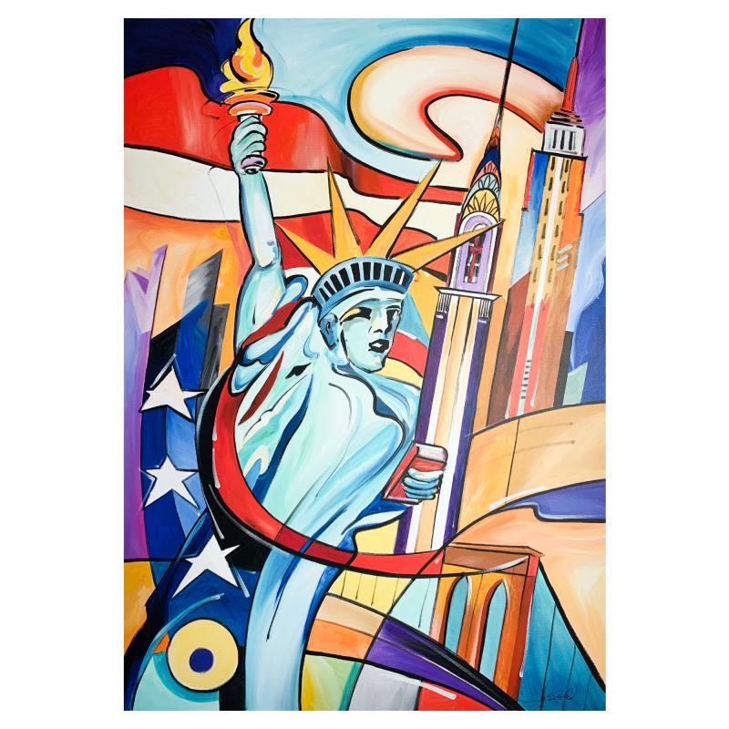 Alfred Alexander Gockel Limited Edition 27 x 38.5 giclee:"Flame of NY ...