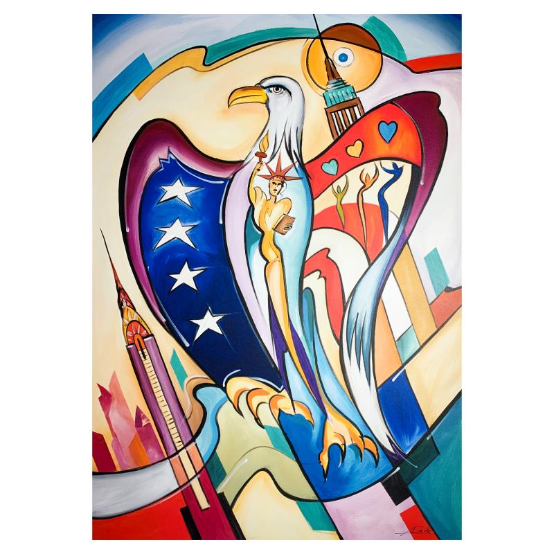 Alfred Alexander Gockel Limited Edition 27 x 38.5 giclee:"Freedom of NY ...