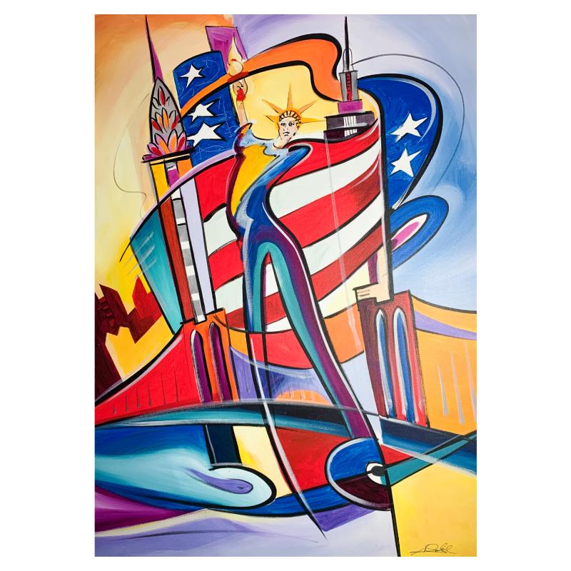 Alfred Alexander Gockel Limited Edition 27 x 38.5 giclee:"Rhythm of NY ...