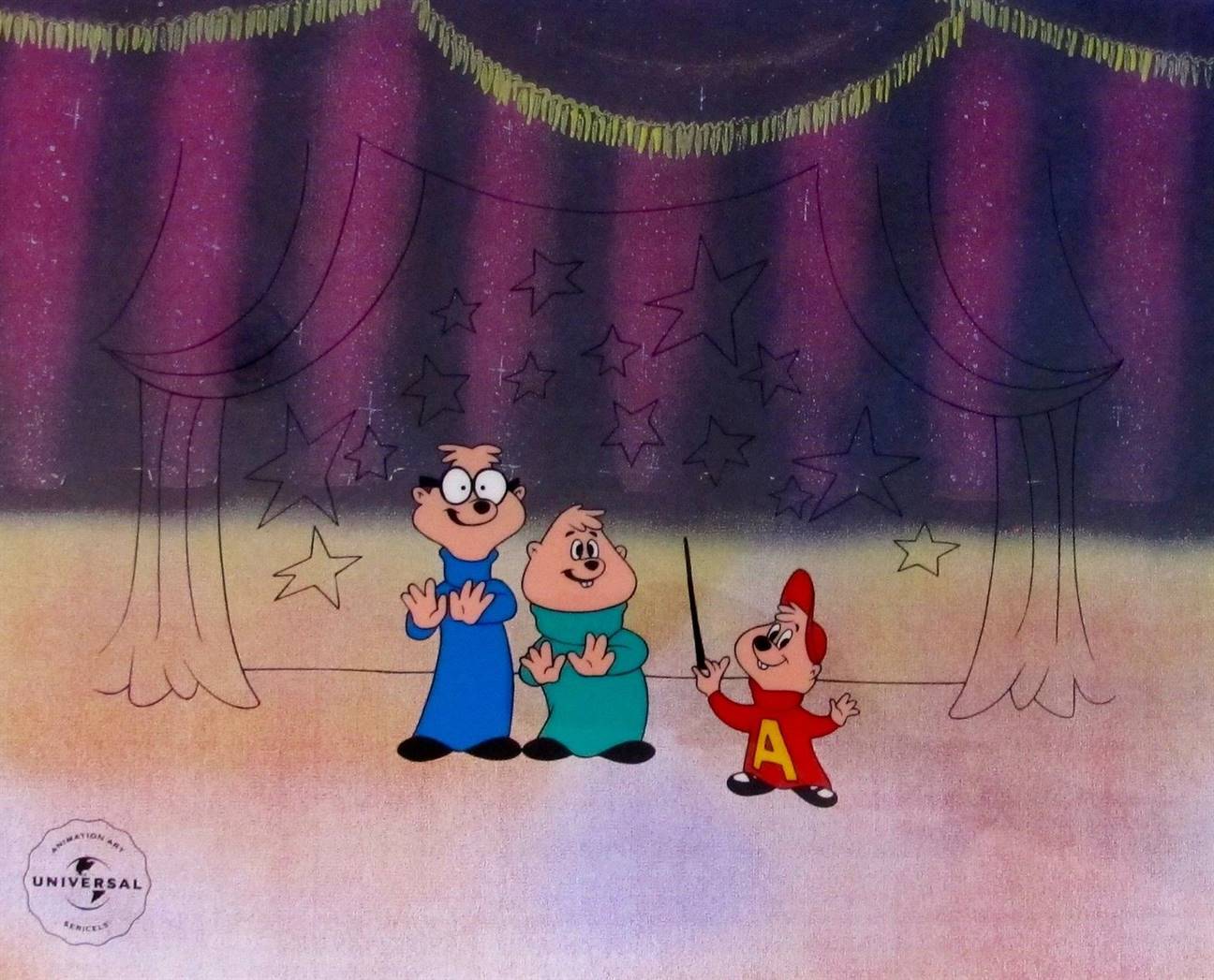 Alphonse Mucha Animation Art Sericel:"Alvin And The Chipmunks ...