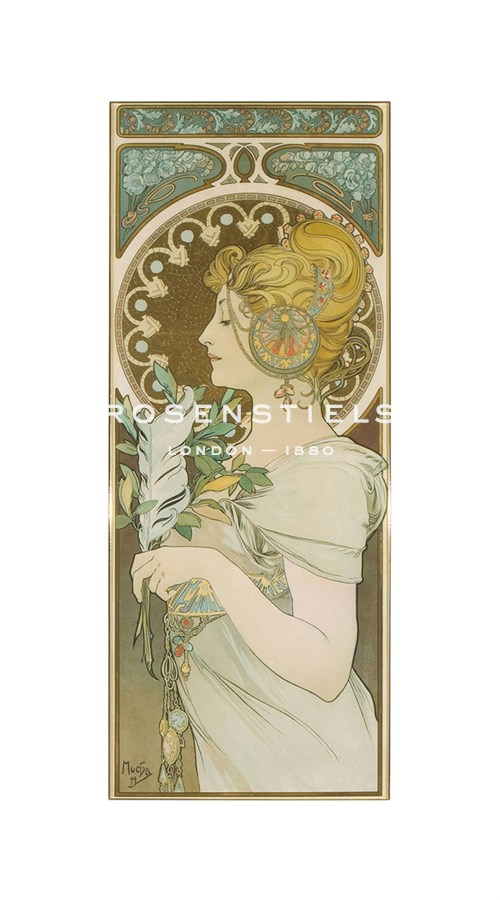 Alphonse Mucha Hand Numbered Limited Edition Print on Paper :"La Plume ...