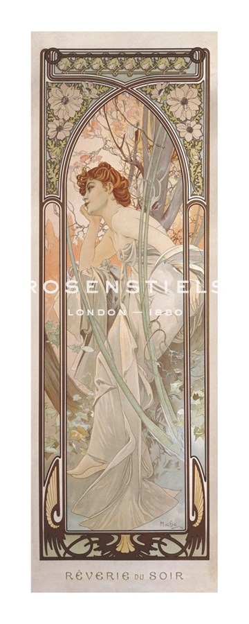 Alphonse Mucha Hand Numbered Limited Edition Print on Paper :"Reverie ...