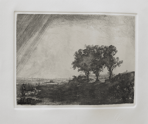 Amand Durand Etching:"Rembrandt The Three Trees" - Amand Durand