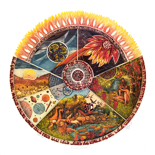 Amram Ebgi Limited Edition Hand Signed & Titled Foil Ed. 850:"Six Day ...