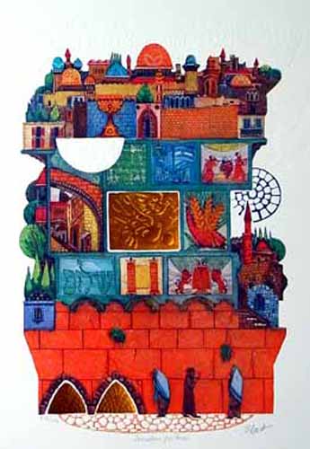 Amram Ebgi Limited Edition Offset Lithograph: "Jerusalem for Peace ...