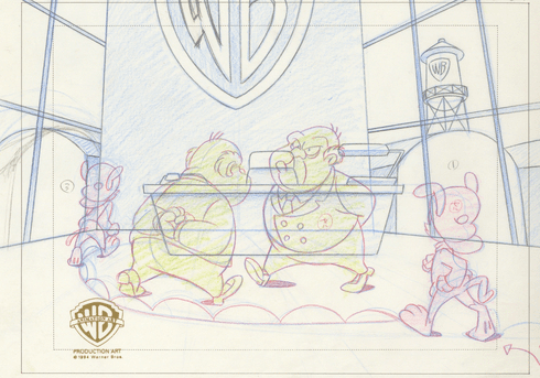 Animaniacs Original Production Drawing: "Thaddeus Plotz and Wakko" - Animaniacs