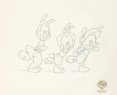 Animaniacs Original Production Drawing: "Yakko, Wakko, and Dot ...