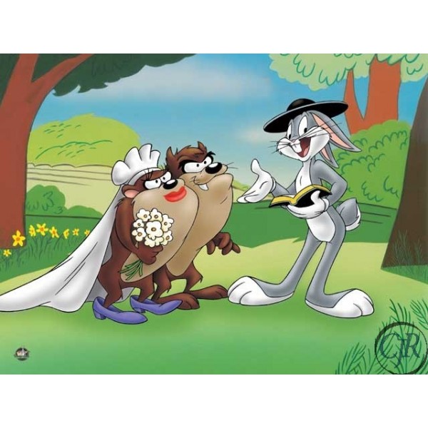 Animation Art Giclee on Paper:"Devil May Hare - Taz Wedding ...