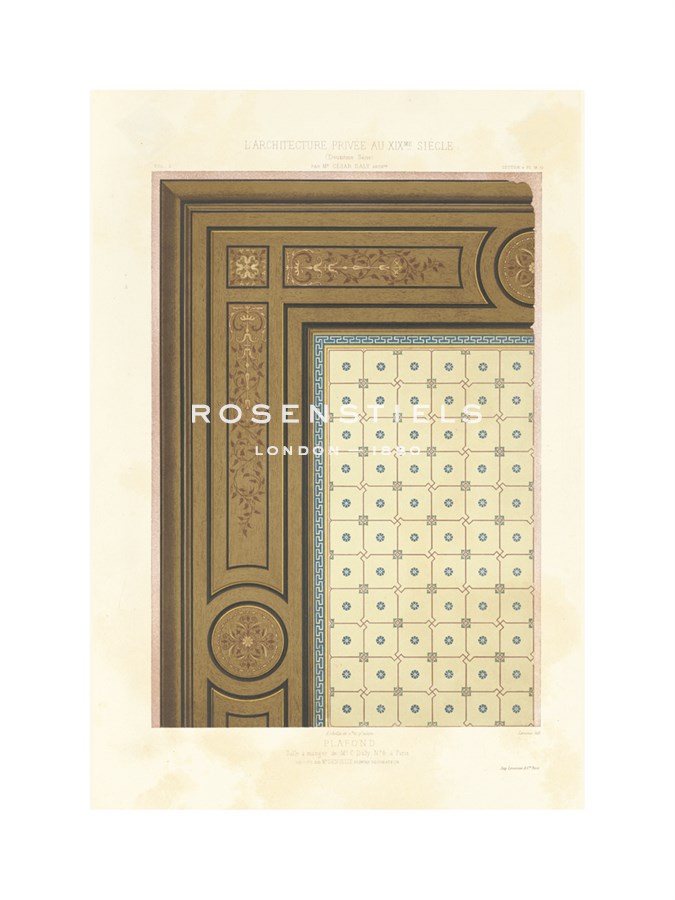 Anonymous Hand Numbered Limited Edition Print on Paper :"Ceiling Design ...