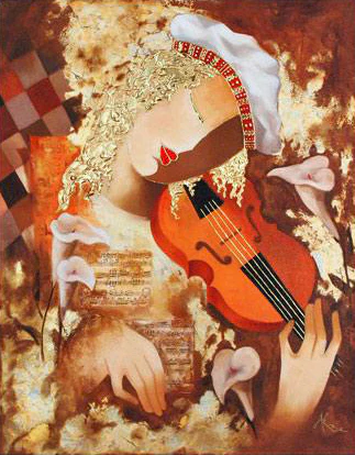 Arbe (Ara Berberyan) Limited Edition Giclée on Canvas: "Protégé" - Arbe