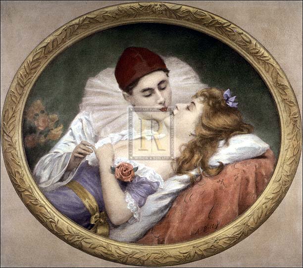 Auguste Emile Bellet Artist Hand Colored Copper Plate Printed Atelier ...