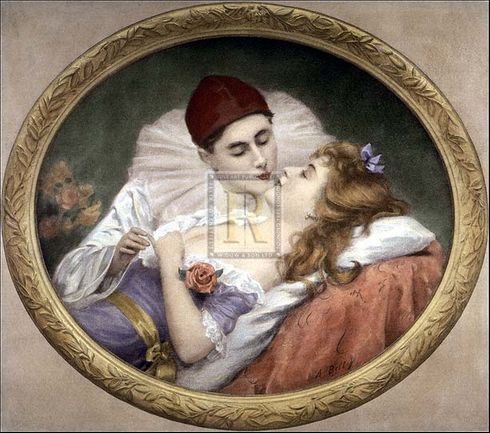 Auguste Emile Bellet Artist Hand Colored Copper Plate Printed Atelier ...