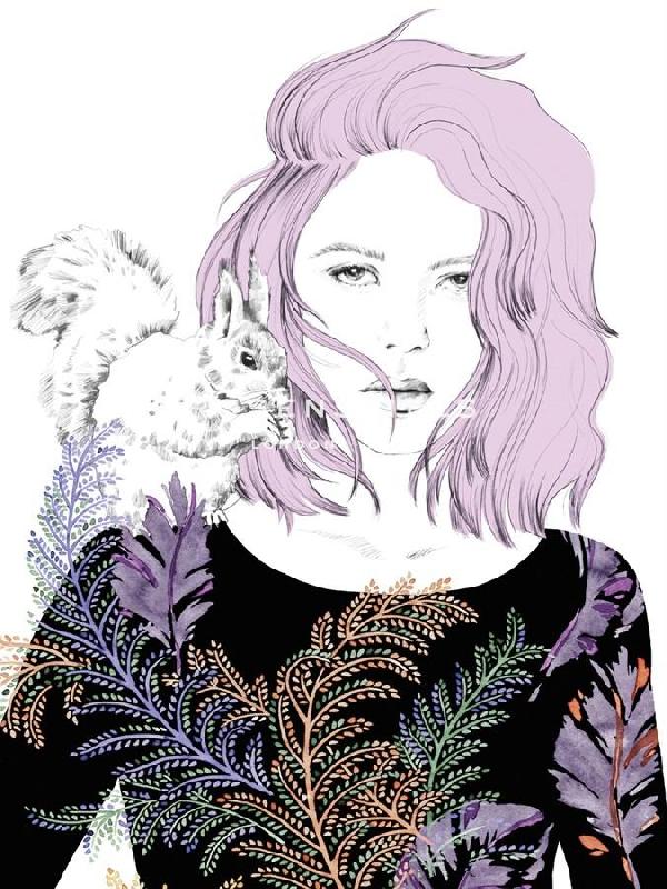 Aurora Bell 30 x 40 in. Open Giclee Canvas:"Edrea" - Aurora Bell