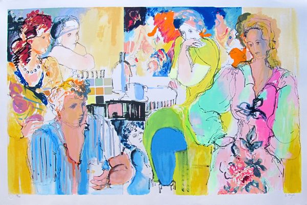 Batia Magal Hand Signed Limited Edition Lithograph:"Getting Together ...