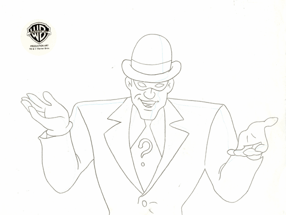 Batman The Animated Series Original Production Drawing: "Riddler ...