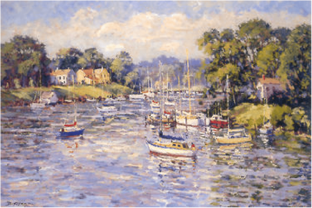 Bill Schmidt Artist Signed Limited Edition Serigraph on paper:"Annapolis Harbor" - Bill Schmidt