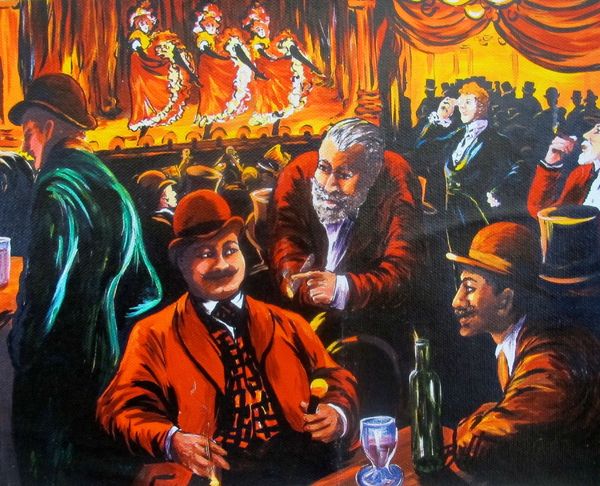 Billie Coyne Hand Signed Giclee on Canvas:"Moulin Rouge" - Billie Coyne