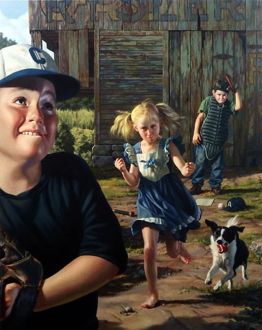 Bob Byerley Print-Signed and Numbered:"The Bean Ball" - Bob Byerley
