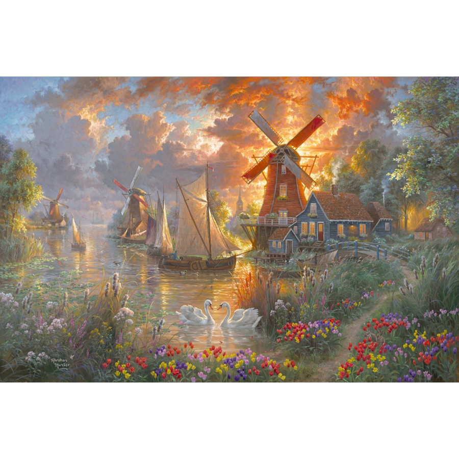 Abraham Hunter Artist Hand Signed Limited Edition Embellished Canvas ...