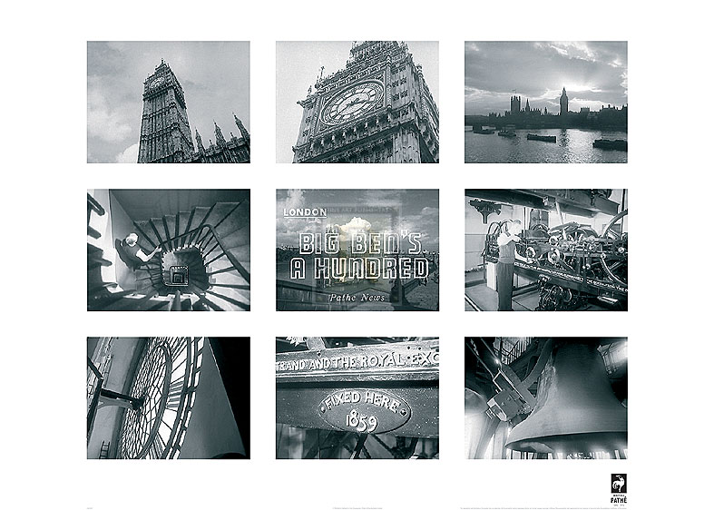 British Pathe Hand Numbered Limited Edition Print on Paper :"Big Ben's ...