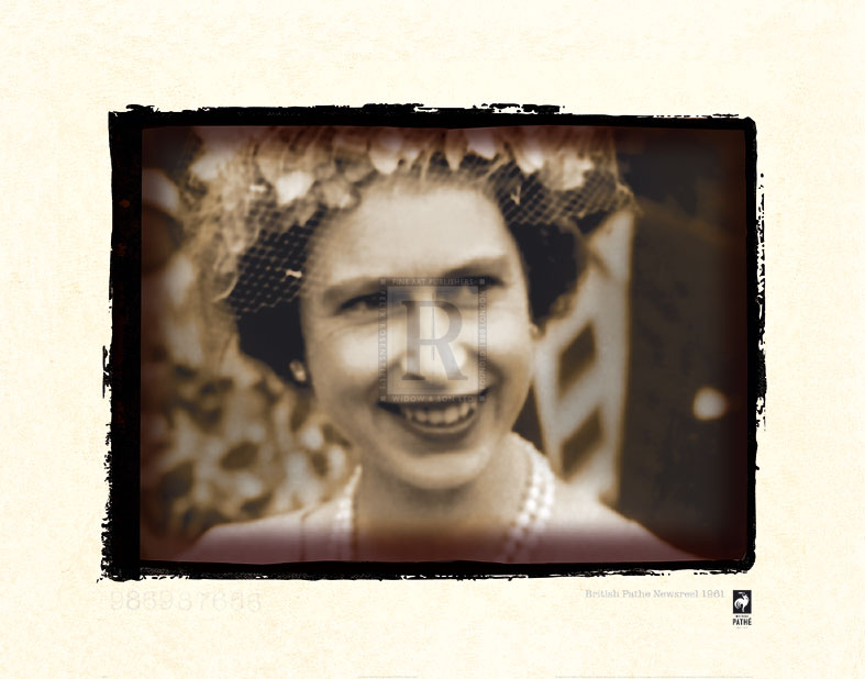 British Pathe Hand Numbered Limited Edition Print on Paper :"Queen In ...