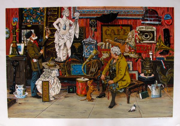 Bruce Bomberger Hand Signed Limited Edition Lithograph:"Antique Shop ...