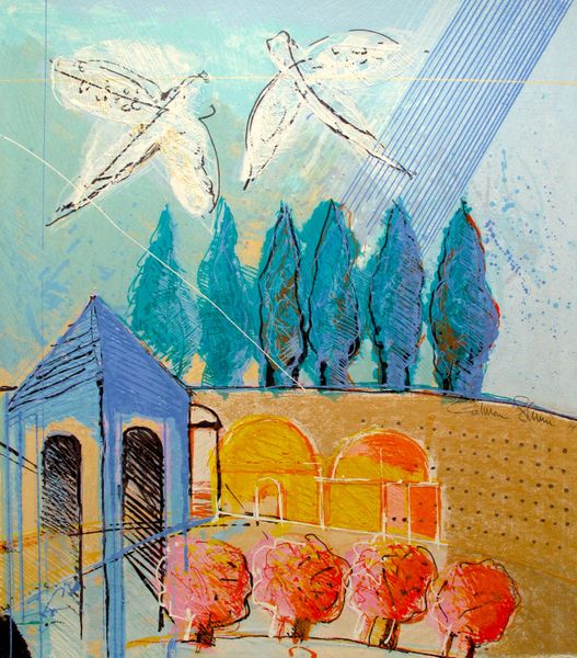 Calman Shemi Hand Signed Limited Edition Serigraph:"Jerusalem 3 ...