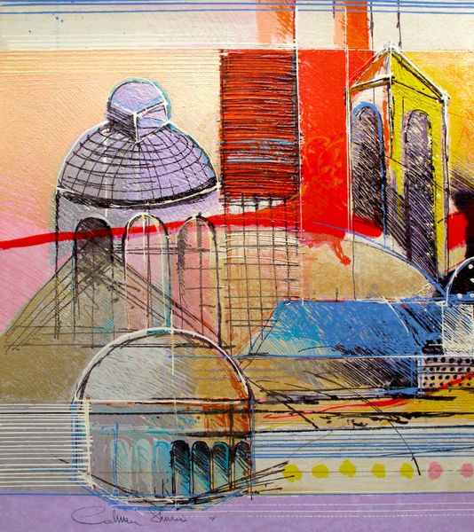 Calman Shemi Hand Signed Limited Edition Serigraph:"Jerusalem 4 ...