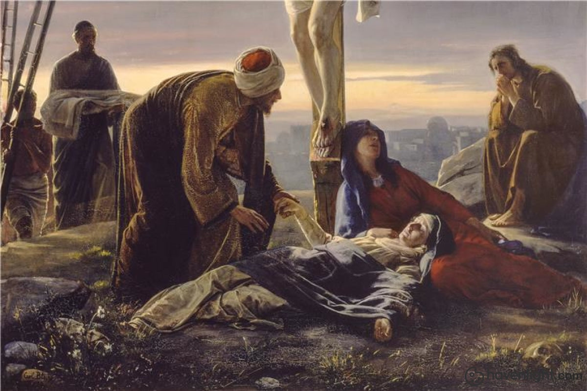 Carl Bloch Fine Art Canvas Giclee: "Cross" - Carl Bloch