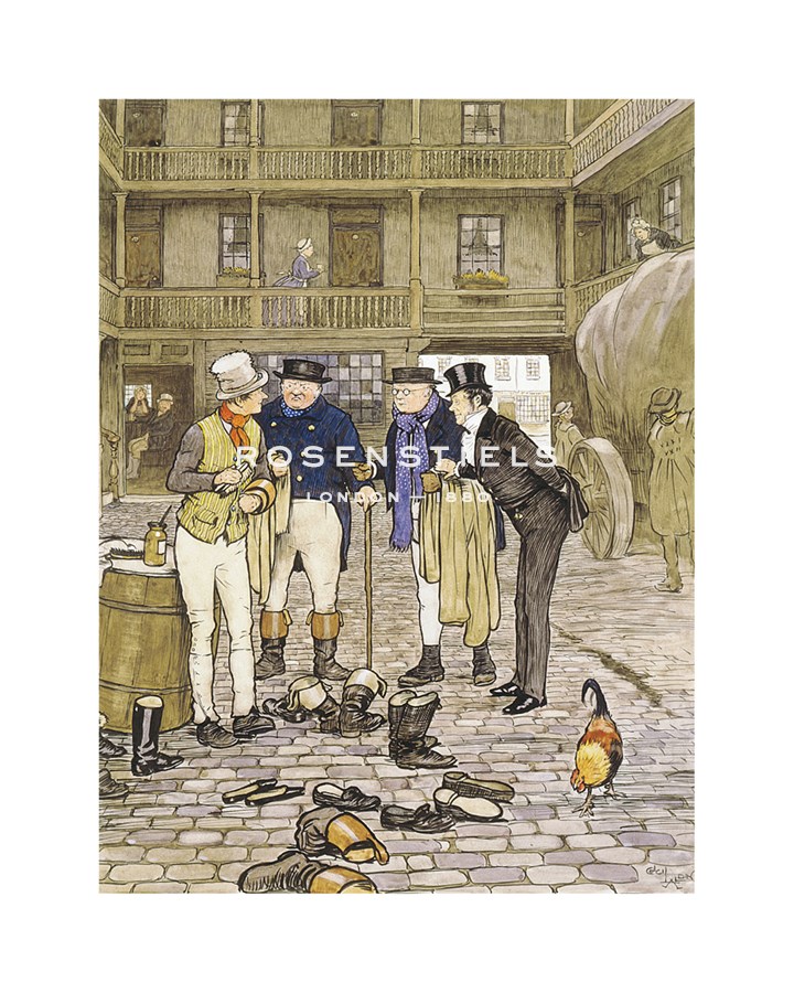 Cecil Aldin Hand Numbered Limited Edition Print on Paper :"Court Yard ...
