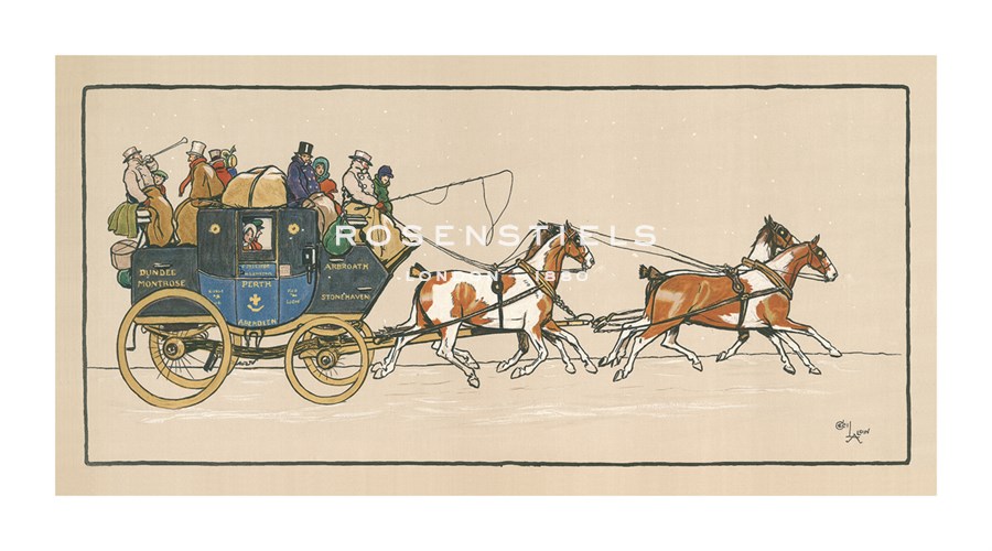 Cecil Aldin Hand Numbered Limited Edition Print on Paper :"Stagecoach I ...