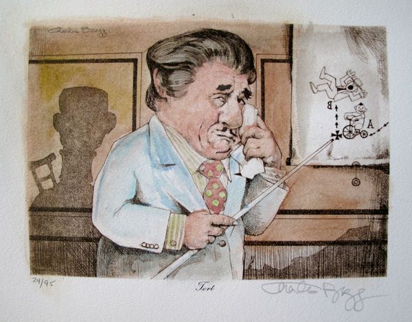 Charles Bragg Hand Signed Color Lithograph:"Tort" - Charles Bragg