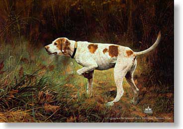 CHARLES FRACE' 22X28 Secondary Market Art: "ON POINT" - FRACE', CHARLES