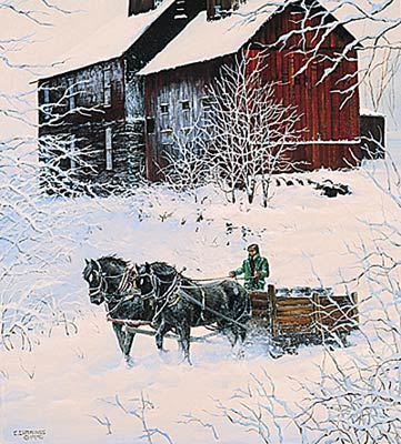 Chris Cummings Limited Edition Print:"Winter Delivery" - Chris Cummings