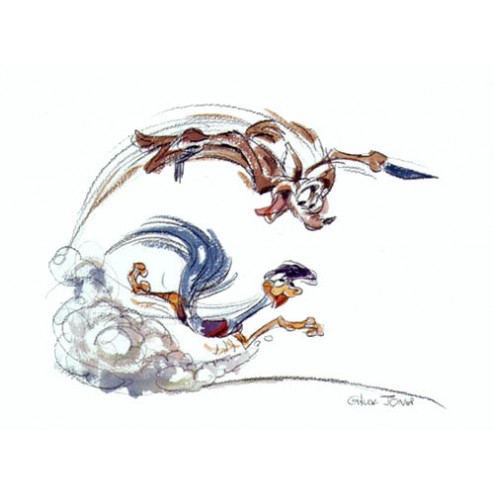 Chuck Jones Animation Art Limited Edition Paper:"Birds Eye View ...