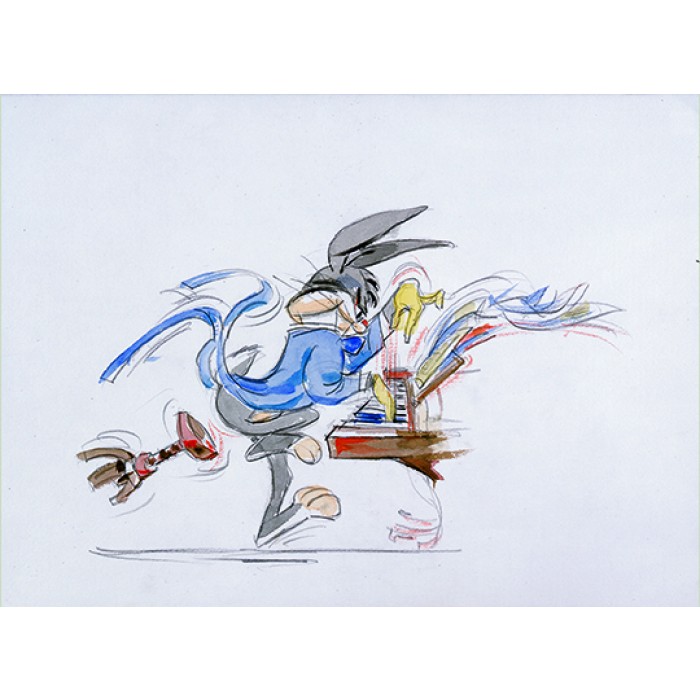 Chuck Jones Animation Art Limited Edition Paper:"Bugs Piano" - Chuck ...